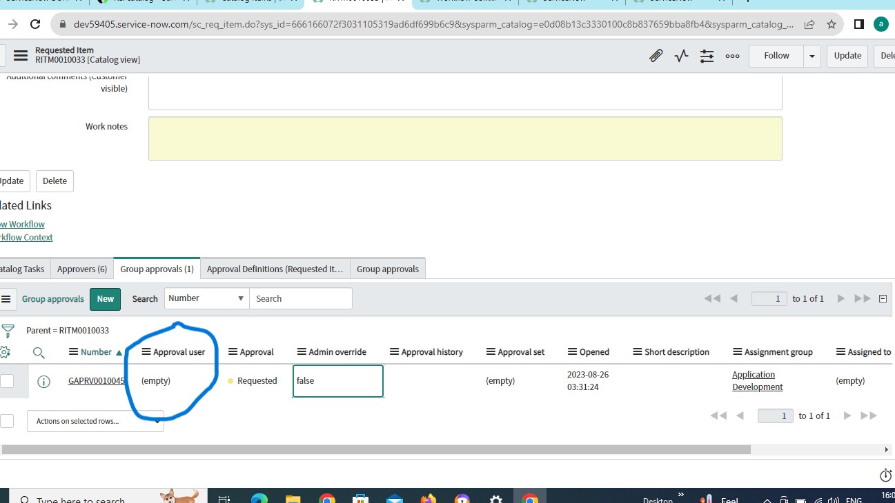 Solved: in the catalogs for group approval users are not s... - ServiceNow Community